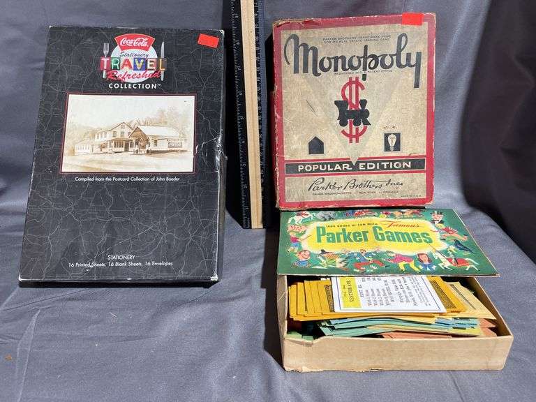 Monopoly Pieces and Coca-Cola “Travel Refreshed” Stationery Sheets and ...