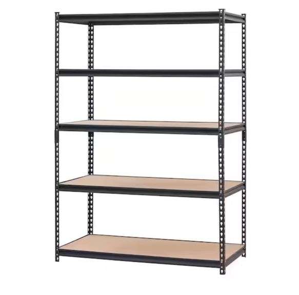 Muscle Rack 5-Tier Heavy Duty Steel Garage Storage Shelving Unit in ...