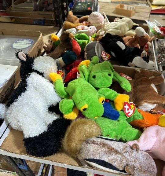 Stuffed Cow, TY Beanie Babies Assortment Including Snails, Early Bird ...