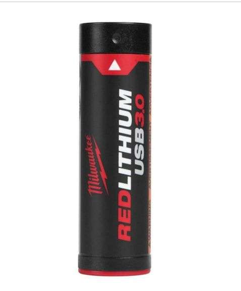 Milwaukee REDLITHIUM Lithium-lon Rechargeable USB 3.0 AH Battery ...