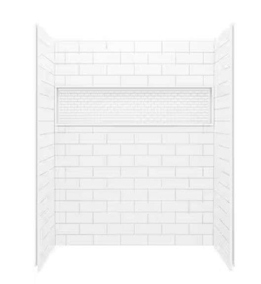 Bootz Industries NexTile 30 in. D x 60 in. W x 74 in. H Composite ...