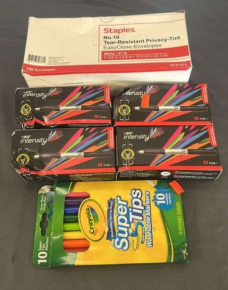 Bic fine tip markers, envelopes, Crayola washable markers - Metzger ...