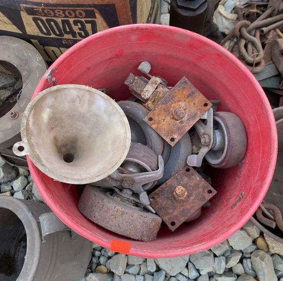 Wheel Assortment, 5 Gallon Bucket, 2 Galvanized Buckets, Funnel ...