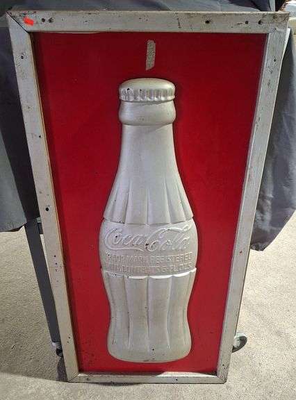 3D Coca Cola Bottle Soda Pop Tin Sign - Metzger Property Services, LLC
