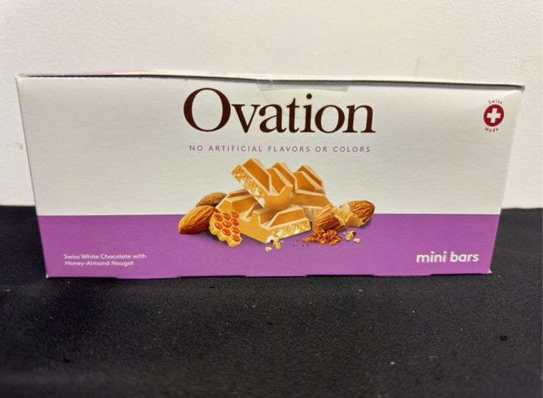 Ovation mini bars swiss white chocolate with honey almond nougat- 30 ...