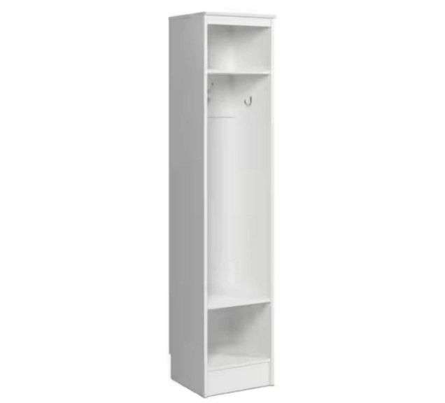 Prepac Entryway White Narrow Hall Tree - Metzger Property Services, LLC