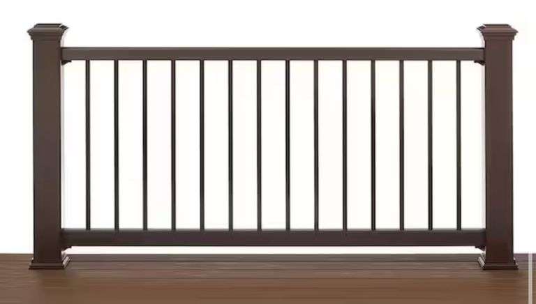 Trex Enhance 6 ft. x 36 in. Vintage Lantern Composite Brown Rail with ...