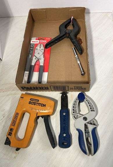 Stanley Bostitch Stapler • Clamps • RCA Coax Cable Crimping Tool NIP ...