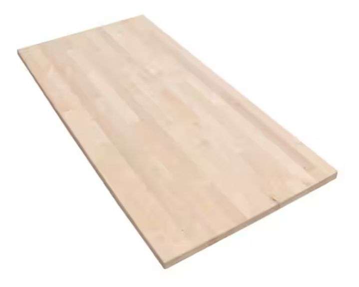 HARDWOOD REFLECTIONS 8 ft. L x 25 in. D Unfinished Birch Butcher Block ...