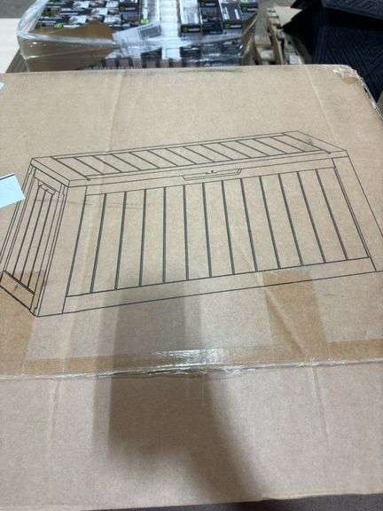 Grey 300L/80 Gal plastic storage box - Metzger Property Services, LLC