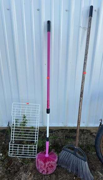 Scrub Brush, Broom, Metal Rack - Metzger Property Services, LLC