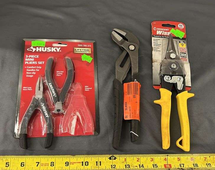 Adjustable Pliers • Crescent Aviation Snips • 3-Piece Mini Pliers ...