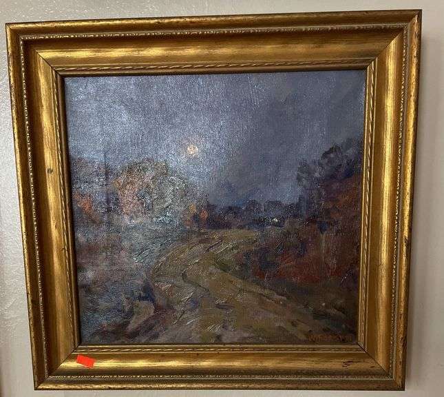 Framed W. Forsyth Oil on Canvas 16”x16” - Metzger Property Services, LLC