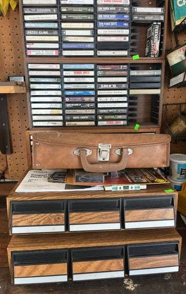 Cassette tape assortment and storage cabinets - Metzger Property ...