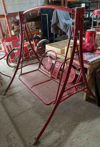 Always Coca-Cola Metal Porch Swing 43”x20 seat - Metzger Property ...