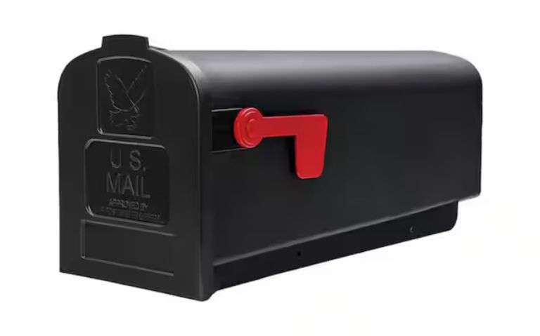 Architectural Mailboxes Parsons Black, Medium, Plastic, Post Mount ...