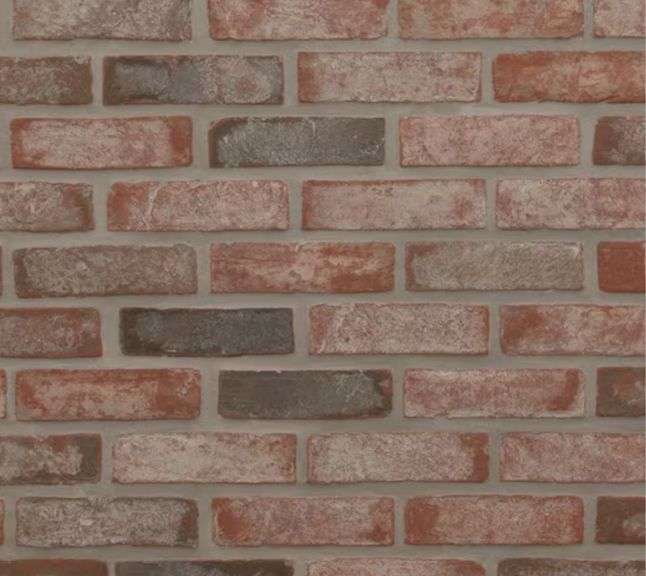 MSI Red Noble 10.5 in. x 28 in. Textured Clay Brick Look Mesh-Mounted ...