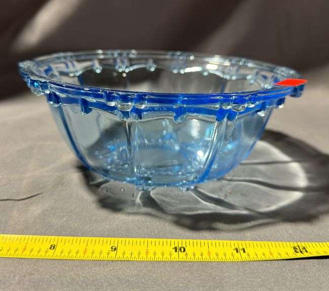 Blue Depression Glass Bowl - Metzger Property Services, LLC