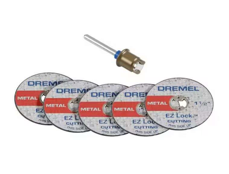 Dremel EZ Lock 1-1/2 in. Rotary Tool Mandrel Starter Kit for Metal (6 ...