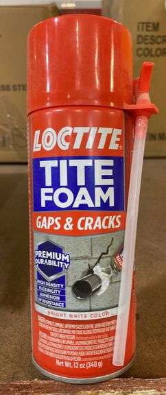 Loctite TITE FOAM Gaps and Cracks Spray Foam, Bright White, 12 oz. Can ...