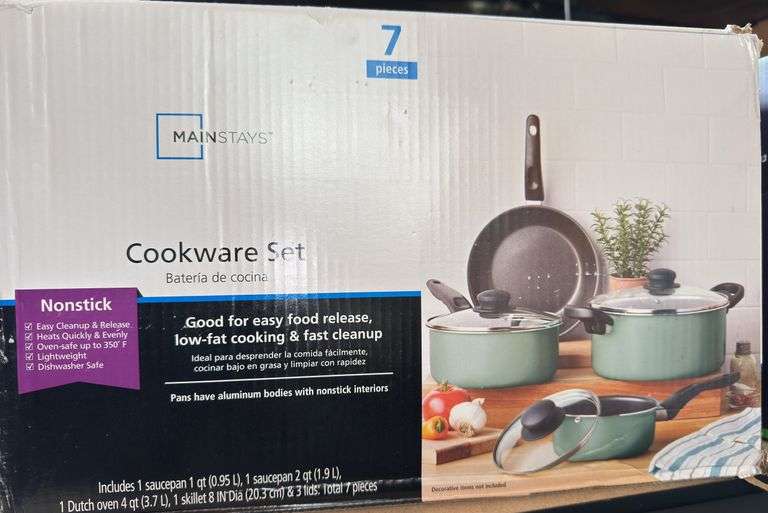 Mainstays 7pc cookware set - Metzger Property Services, LLC