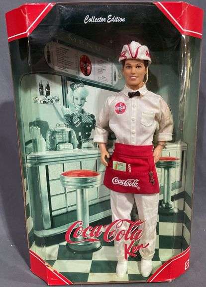 1999 Coca-Cola 1950s Soda Fountain Collector Edition Ken Barbie with ...