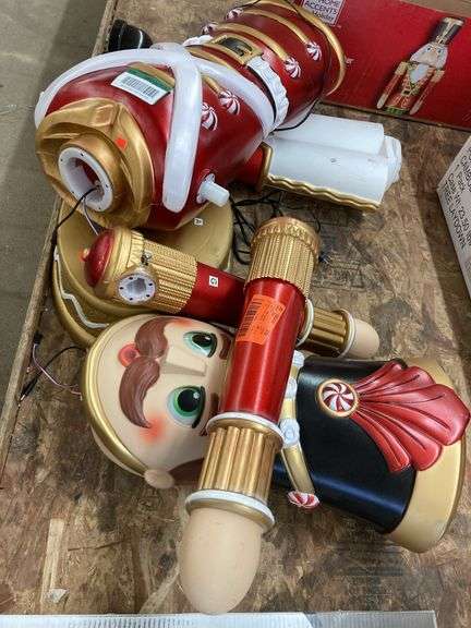 6 ft. LED Candy Soldier Nutcracker Holiday Yard Decoration-disassembled ...