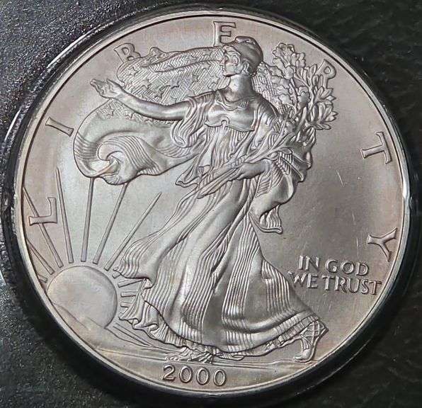 2000 Silver American Eagle 1 Troy Oz Dollar Coi - Metzger Property ...