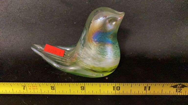 Glass Bird Paperweight 4” x 3” - Metzger Property Services, LLC