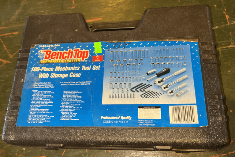 100 Piece Benchtop tool kit with case - not complete - Metzger Property ...
