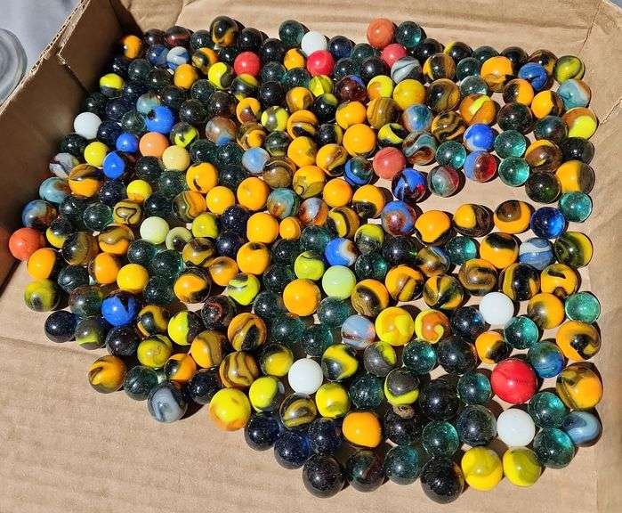 Ball canning jar with glass marble assortment - Metzger Property Services, LLC