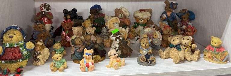 Resin and Plastic Teddy Bear Figurine Assortment Inc. Cherished Teddies ...