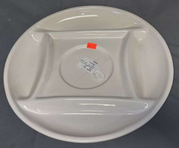 White divided plate - Metzger Property Services, LLC