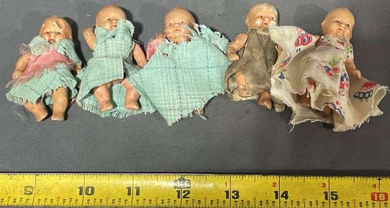 (5) Miniature plastic dolls - Metzger Property Services, LLC