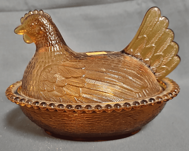 Amber hen on nest 6.5" - Metzger Property Services, LLC