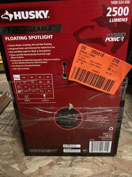Husky rechargeable Spot Light - Metzger Property Services, LLC