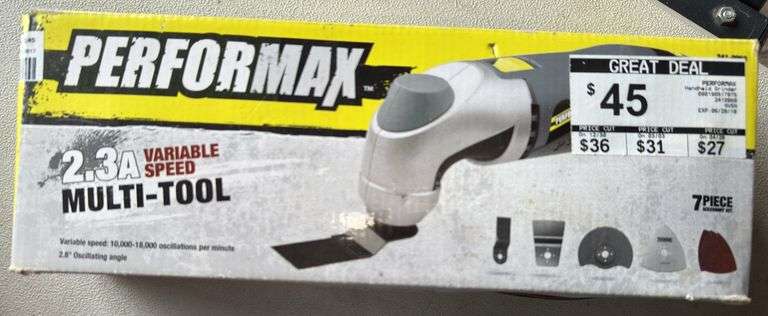 Performax Variable Speed Multi Tool with Precision Blade in Package ...