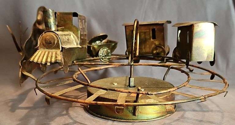 Sankyo Wind Up Musical Train Carousel 8.5” - Metzger Property Services, LLC