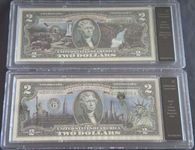 The Uncirculated U.S. Monuments Two Dollar Notes Collection - Metzger ...