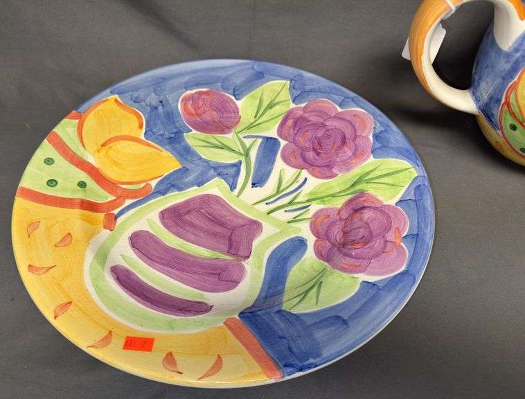 Bella pitcher and platter - Metzger Property Services, LLC