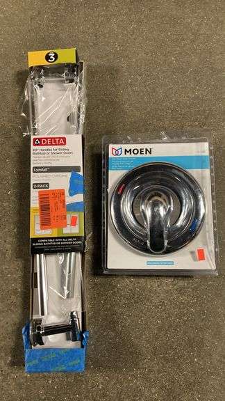 Moen Posi-Temp Valve Trim Kit & Delta 20” Handles for Sliding Bathtub ...
