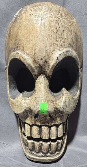 Wood Carved Mask Wall Mount 13" x 5" - Metzger Property Services, LLC