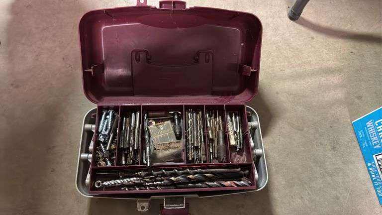 Tackle box, home decor, books assortment - Metzger Property Services, LLC