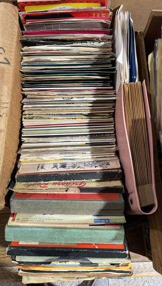 50+ 45 RPM vinyl records including nat king Cole, Bobby Darin, Lou ...