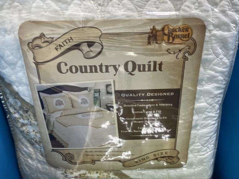 Heavy weight flannel sheet set 90x104", Cracker Barrel country quilt ...