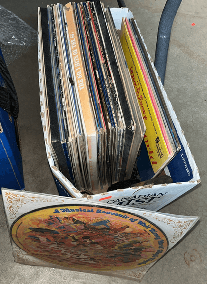 Record albums including Walt Disney picture Record, Led zeppelin ...