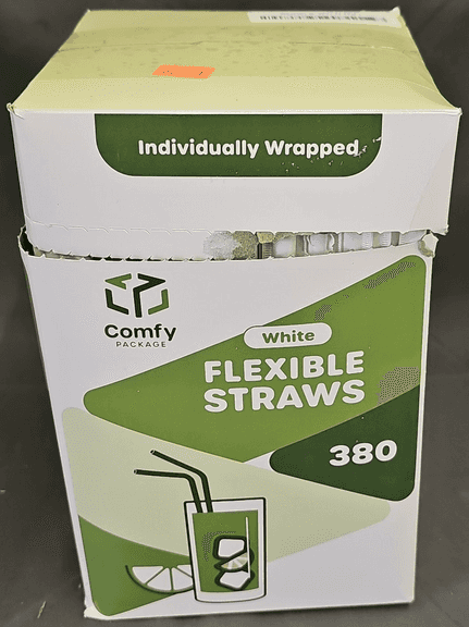 Individual Wrapped White Flexible Straws (380ct) - Metzger Property ...
