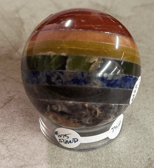 Chakra sphere on stand - Metzger Property Services, LLC
