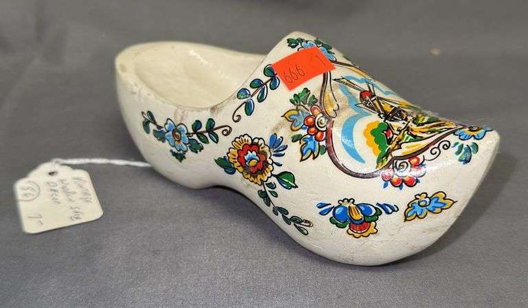 Wood Hand Painted Dutch Clog - Metzger Property Services, LLC