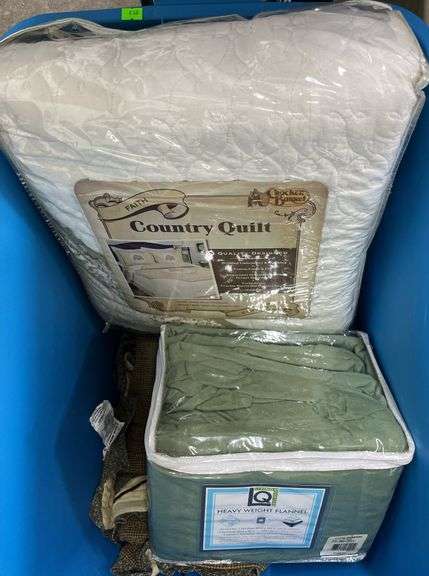 Heavy weight flannel sheet set 90x104", Cracker Barrel country quilt ...